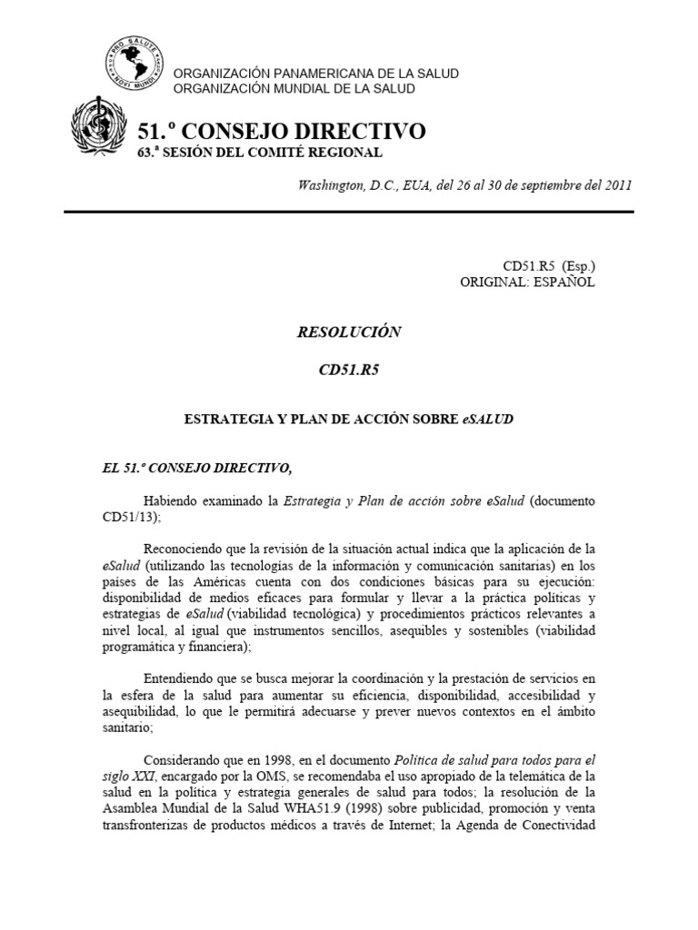 CD51 R5-spdf | PDF | Organización Mundial de la Salud | Cuidado de la salud