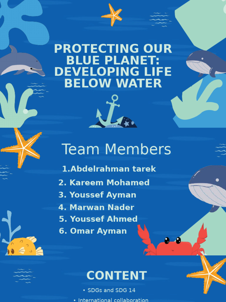 Team 1 SDG14 Life Under Water | PDF | Coral | Coral Reef