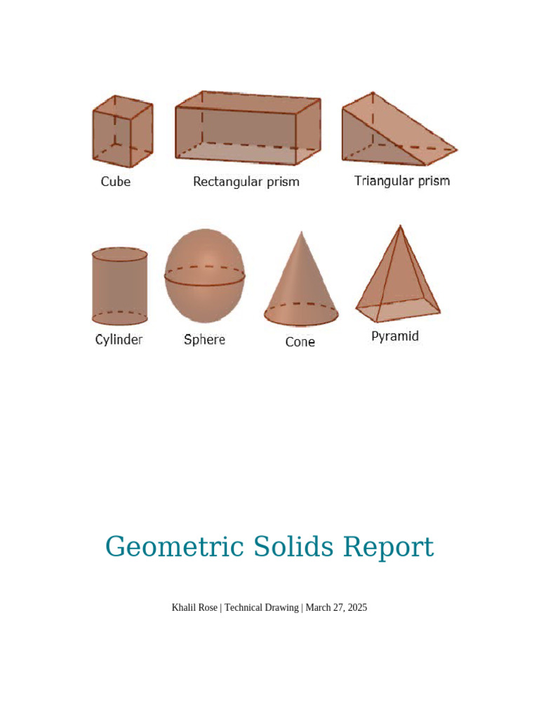 Geometric Solids Report | PDF | Shape | Euclid