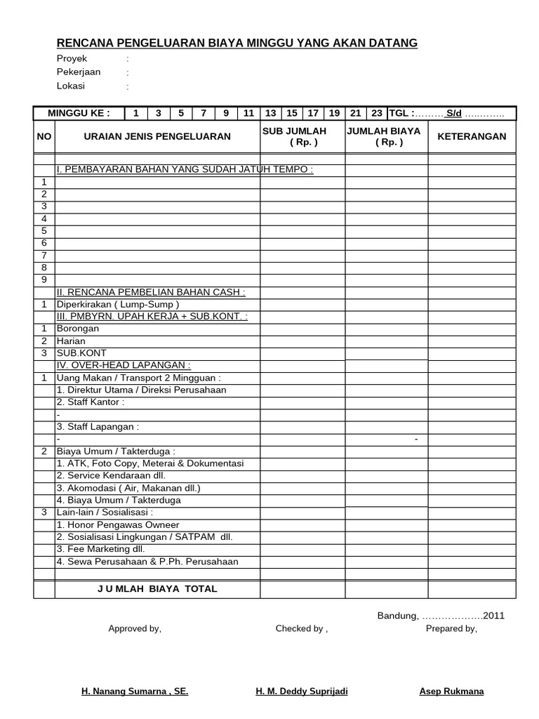 B.contoh DO & Renc - pemb.BHN | PDF