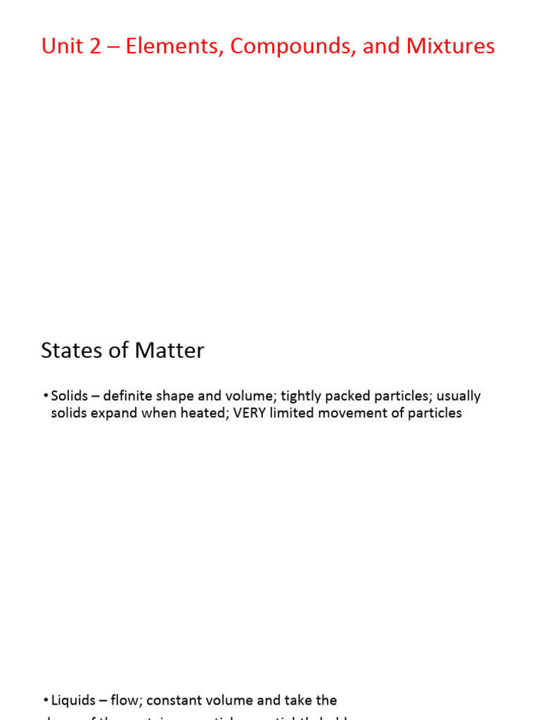 Properties of Matter Notes (S1) GC2 | PDF | Gases | Temperature