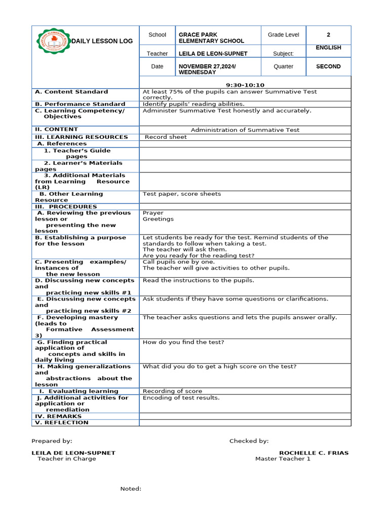 Q2 English 2 Summative Test No. 3. DLP | PDF | Educational Assessment