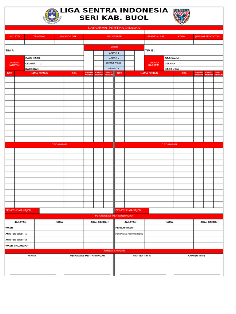 Laporan PTD Liga Sentra Indonesia | PDF
