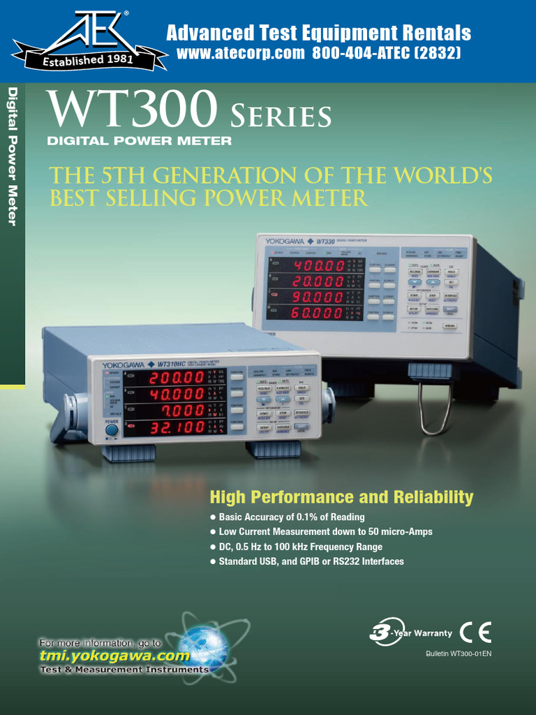 Yokogawa WT300 Series Power Meter Overview | PDF | Electronics ...