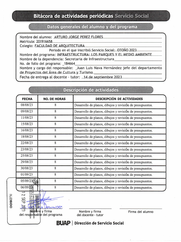 Bitacora de Actividades | PDF