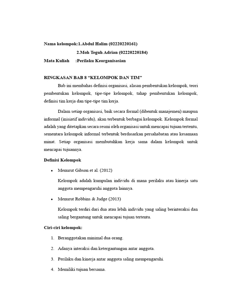 RINGKASAN Materi | PDF