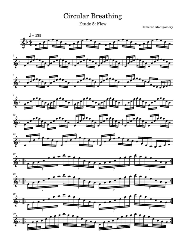 Circular Breathing Etude 5 | PDF