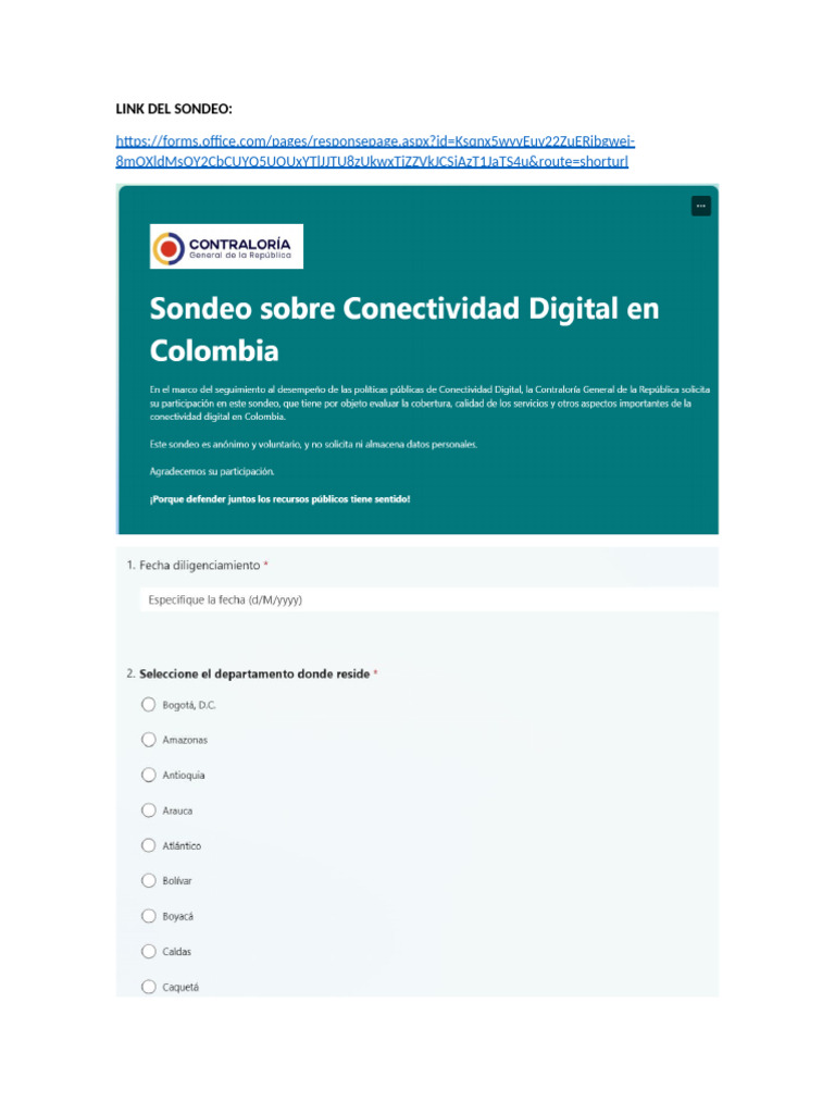 Preguntas Del Sondeo | PDF