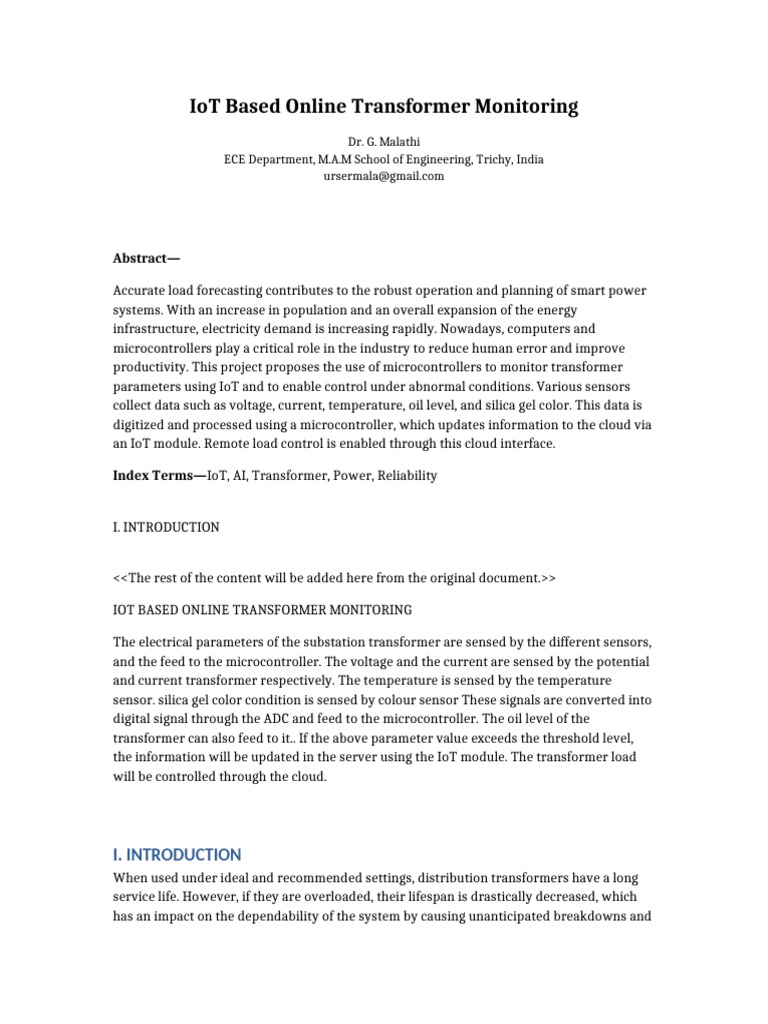 IEEE Full Transformer Monitoring | PDF | Rectifier | Power Supply