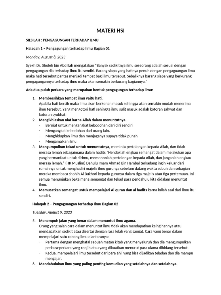 Materi HSI | PDF