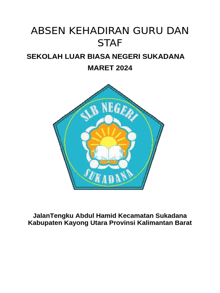 Cover Absen Kehadiran Guru Dan Staf | PDF