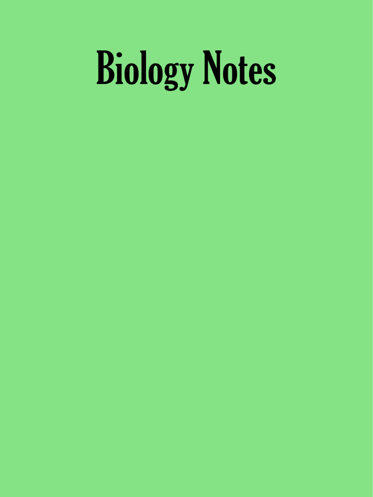 Biology CSEC Notes | PDF | Cell (Biology) | Food Web