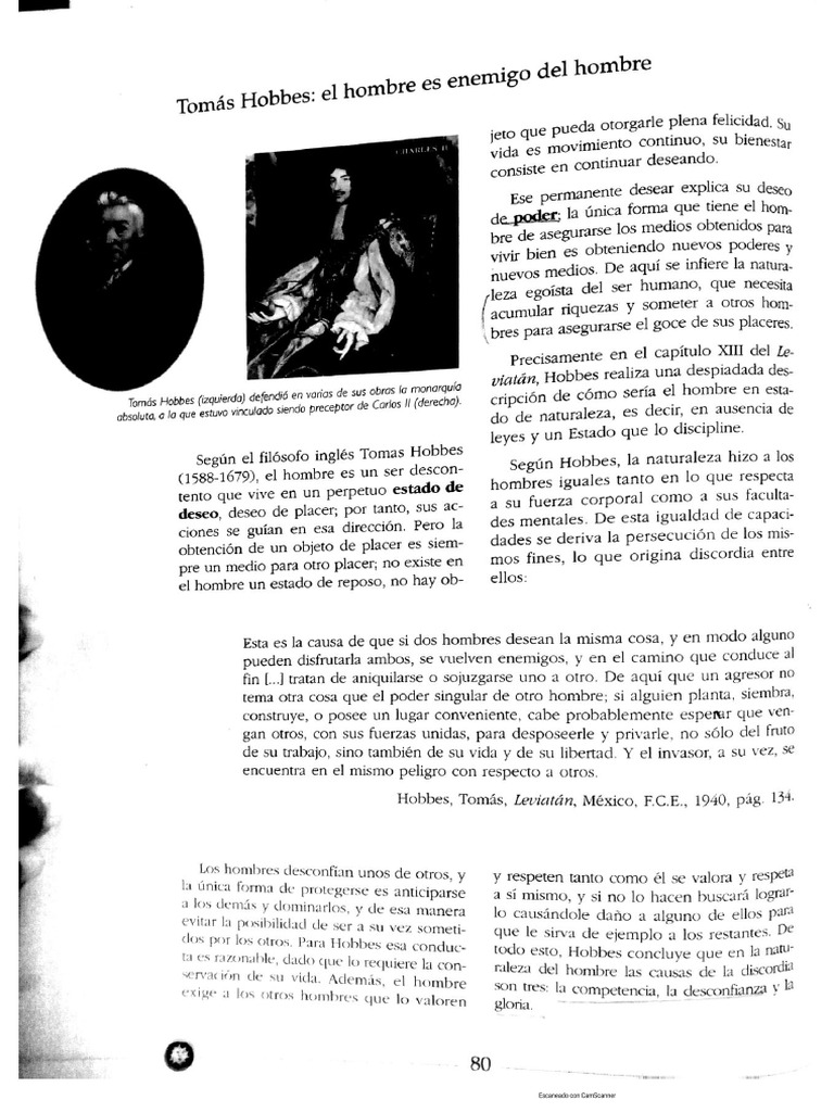 Hobbes y Rousseau | PDF
