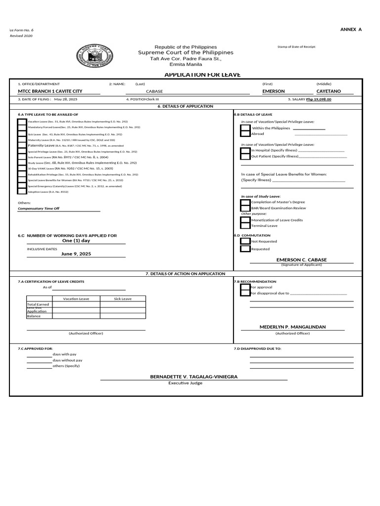 Leave-Form New Leave Form - Emer (1) | PDF