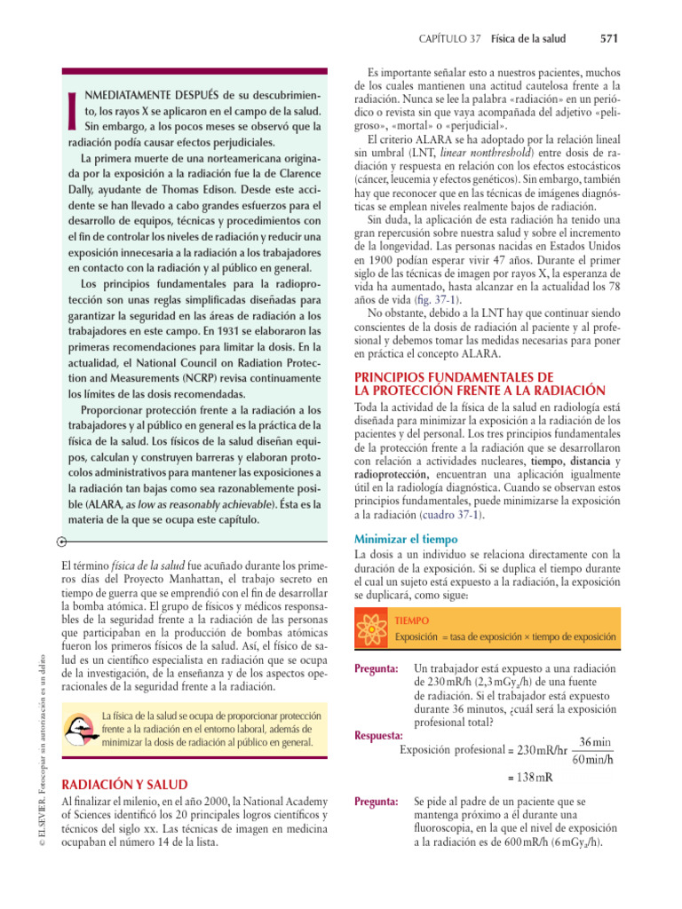 Bushong Distancia, Tiempo y Blindaje | PDF | Radiología