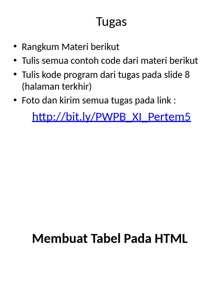 7 Membuat Tabel Pada HTML | PDF