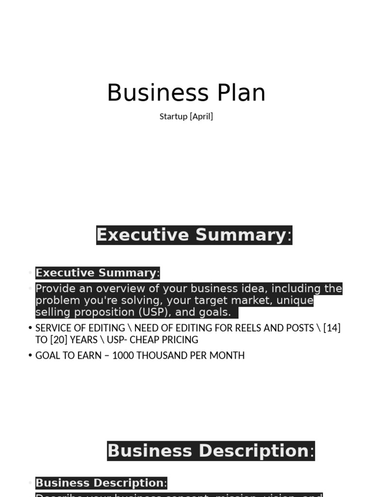 Business Plan (Autosaved) | PDF | Marketing | Target Audience