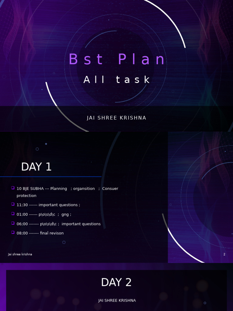 BST Plan | PDF