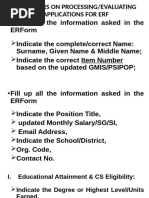 ERF Requirements Checklist Teacher IV | PDF