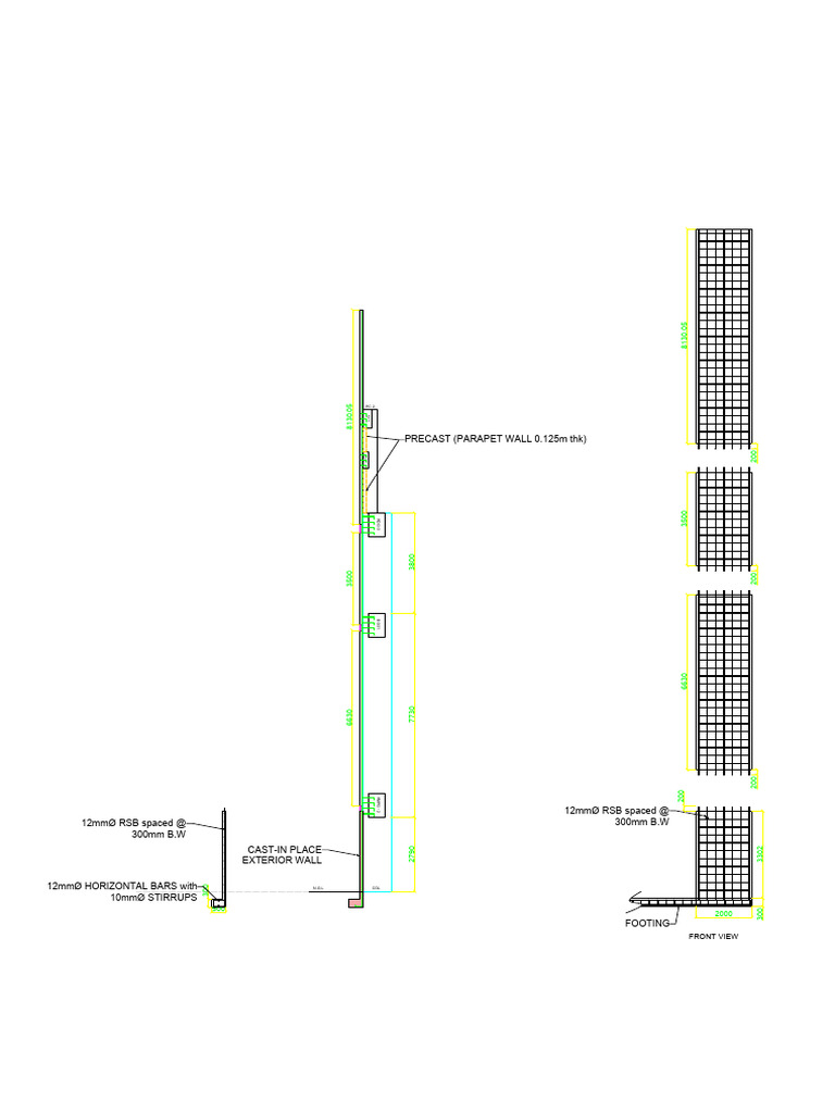Proposed Exterior Precast Wall Option1-Model | PDF | Architectural ...