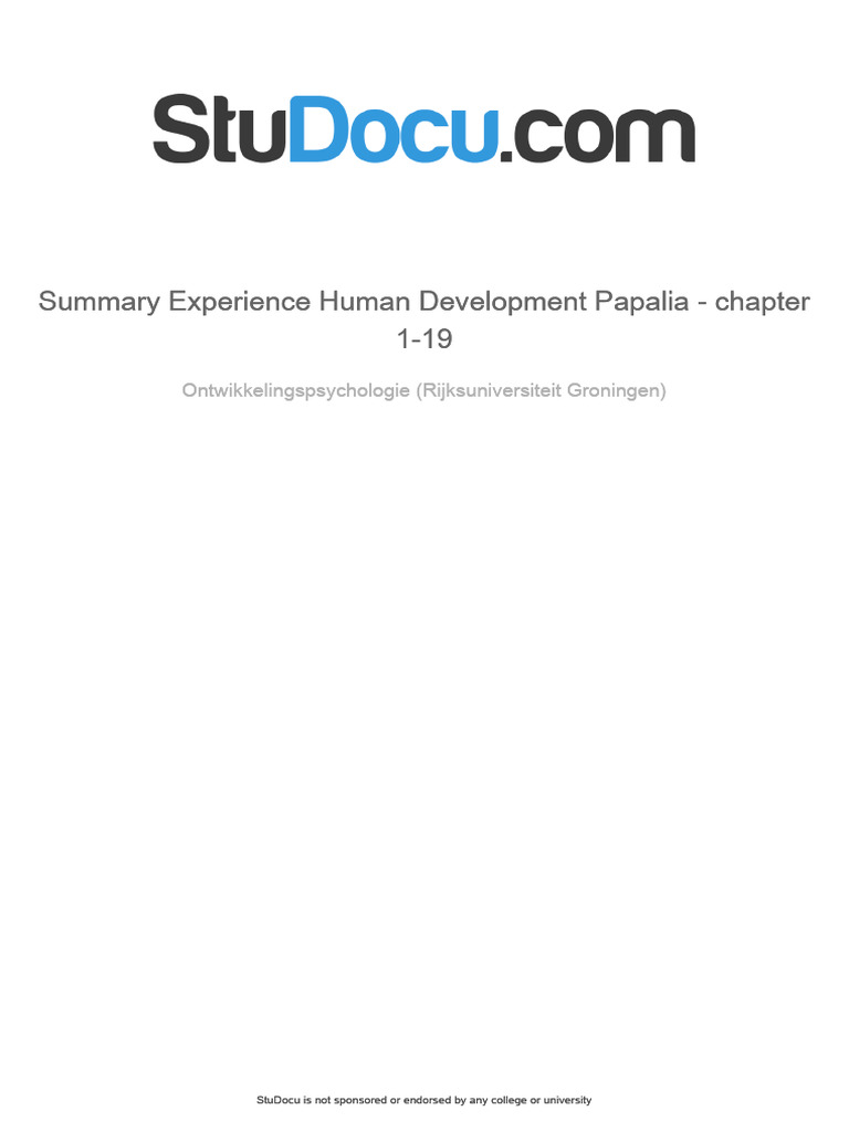 Human Development Summary: Chapters 1-19 | PDF | Childbirth | Memory