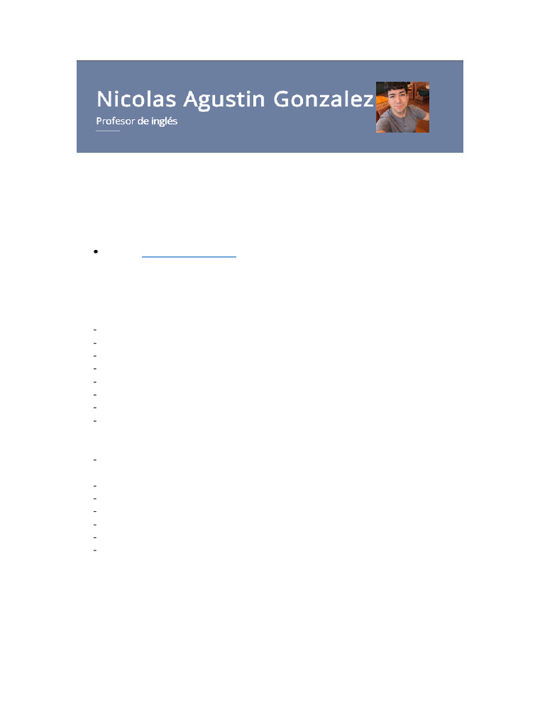 Gonzalez Nicolas Curriculum | PDF