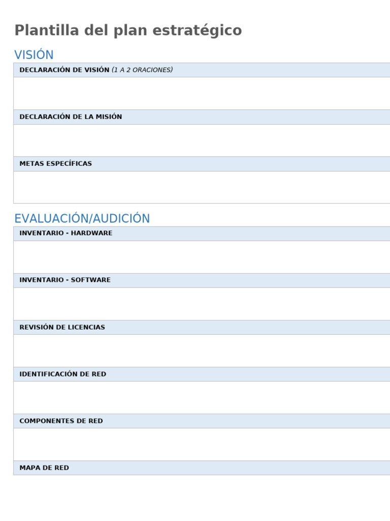 Ic It Strategic Plan Template 27513 ES | PDF