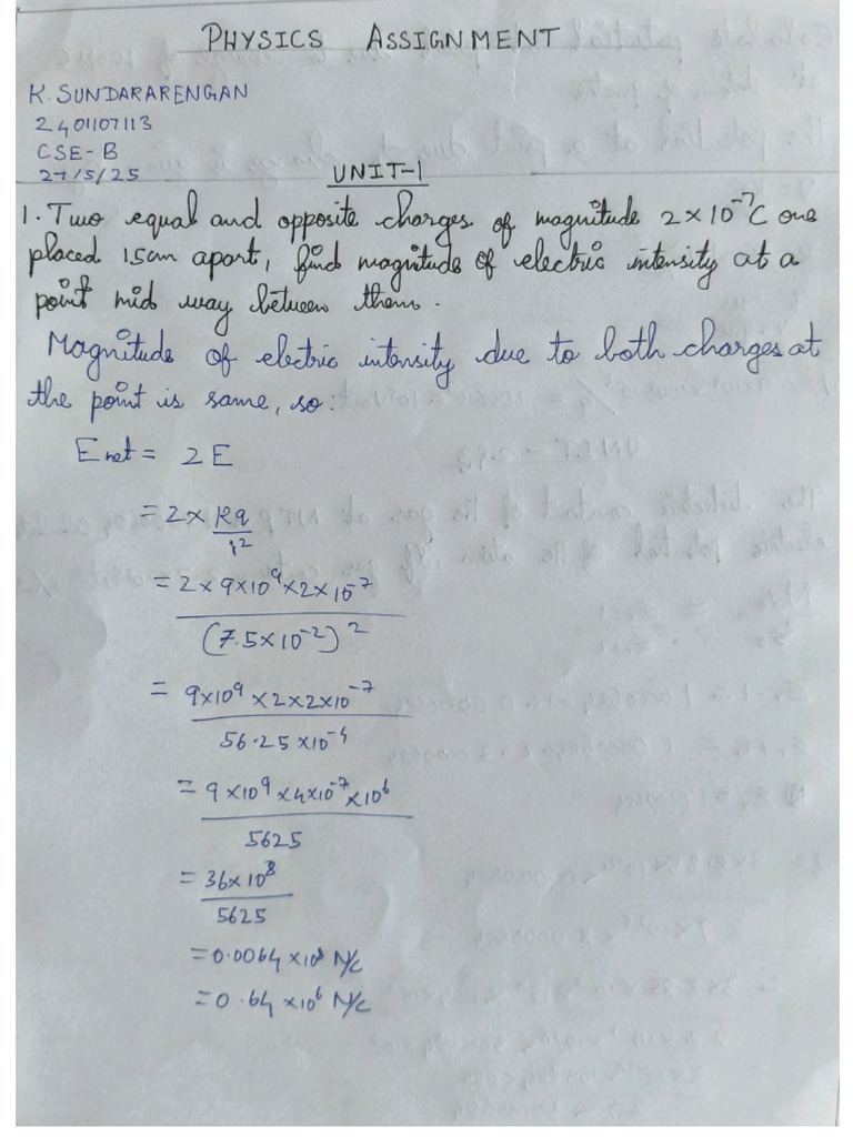 Physics Assignment | PDF