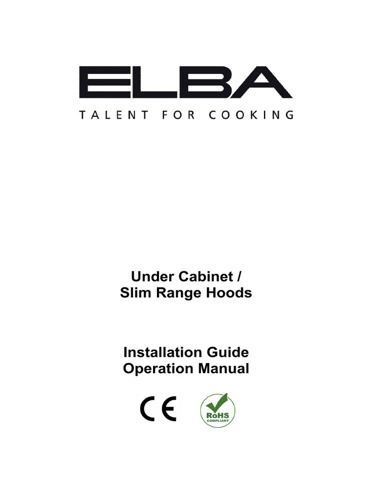 Elba Traditional Hoods - Instruction Manual | PDF | Duct (Flow) | Manufactured Goods