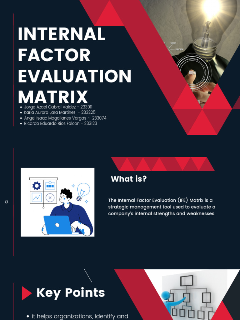 Internal Factor Evaluation (IFE) Matrix PDF | PDF | Strategic Management | Weighted Arithmetic Mean