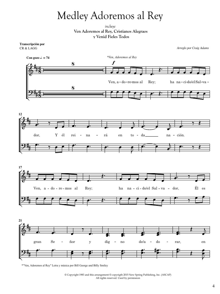 Medley Adoremos Al Rey | PDF