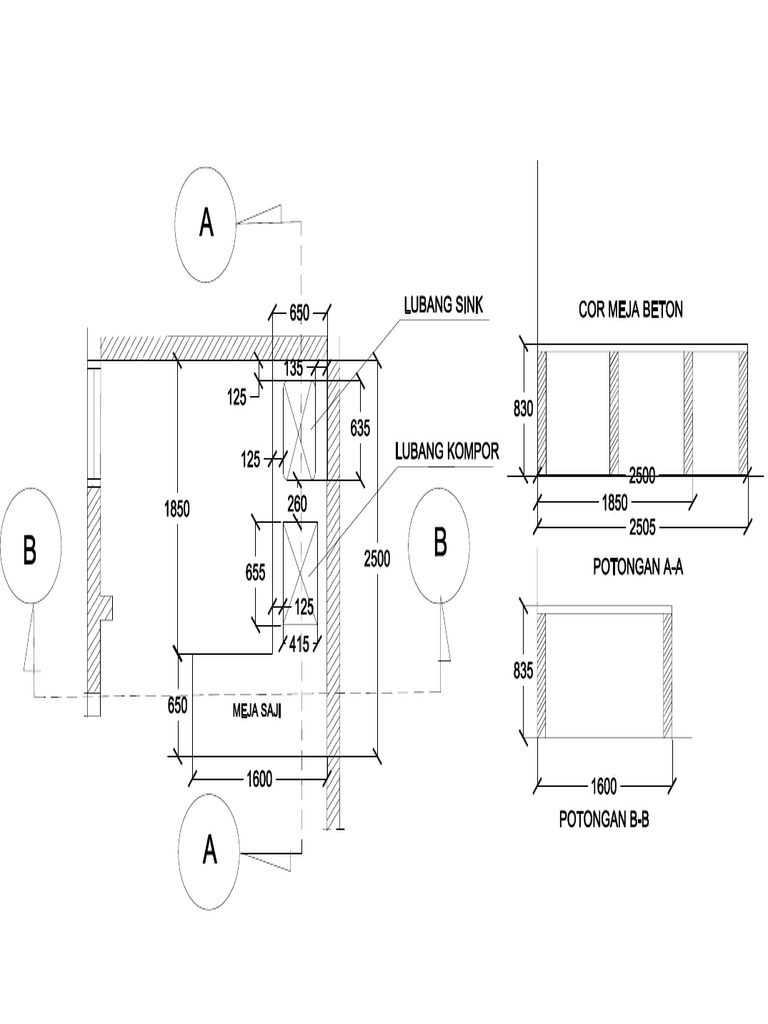 Gambar Meja Beton - Rotated | PDF