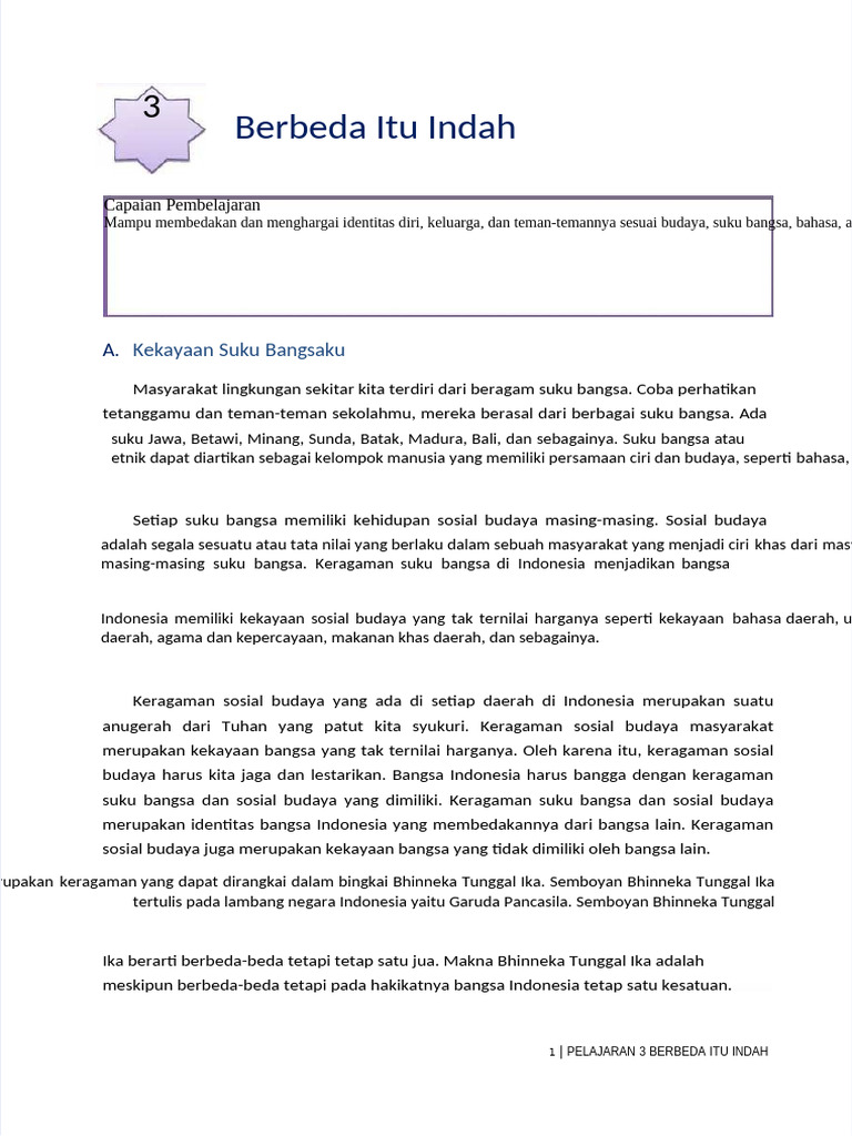 Berbeda Itu Indah: Kekayaan Suku Bangsaku | PDF