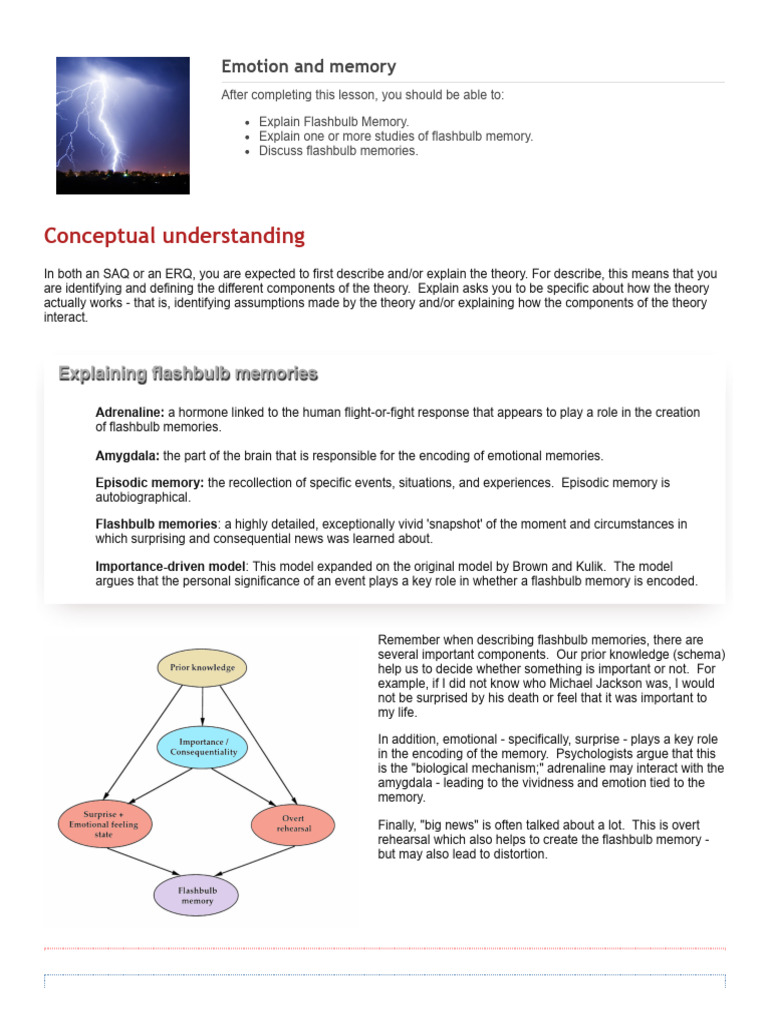 Understanding Flashbulb Memory | PDF | Memory | Cognitive Psychology