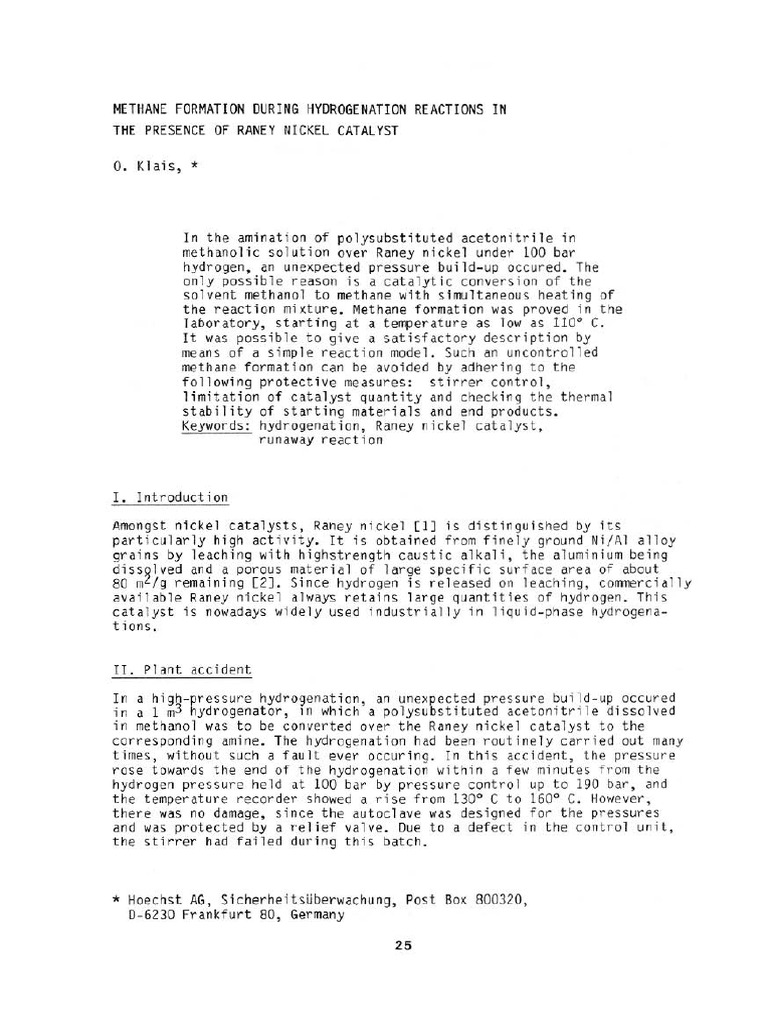 S102-03 Methane Formation During Hydrogenation Reactions in The ...
