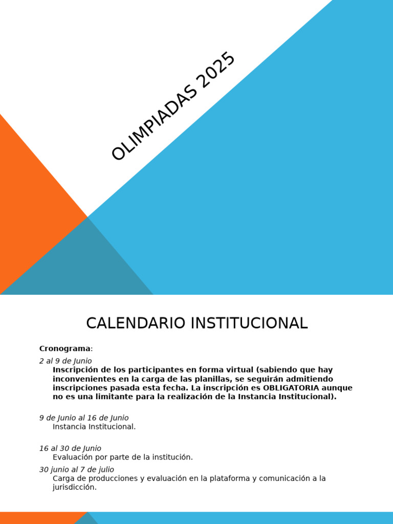 Olimpiadas 2025 | PDF