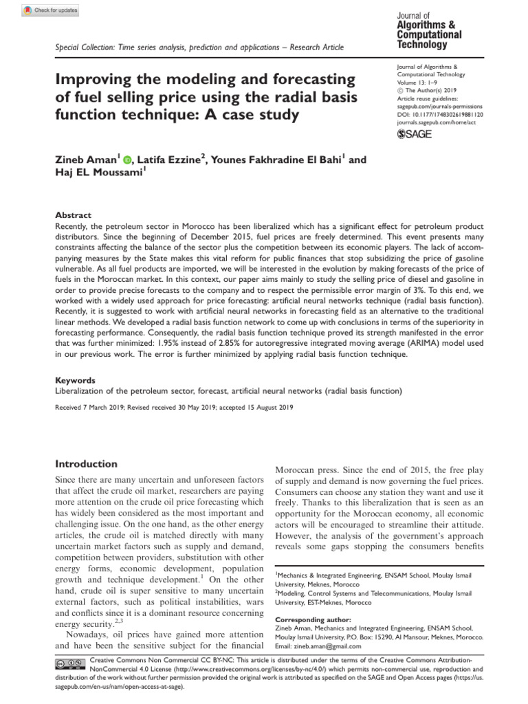 Fuel Price Forecasting in Morocco | PDF | Forecasting | Applied Mathematics