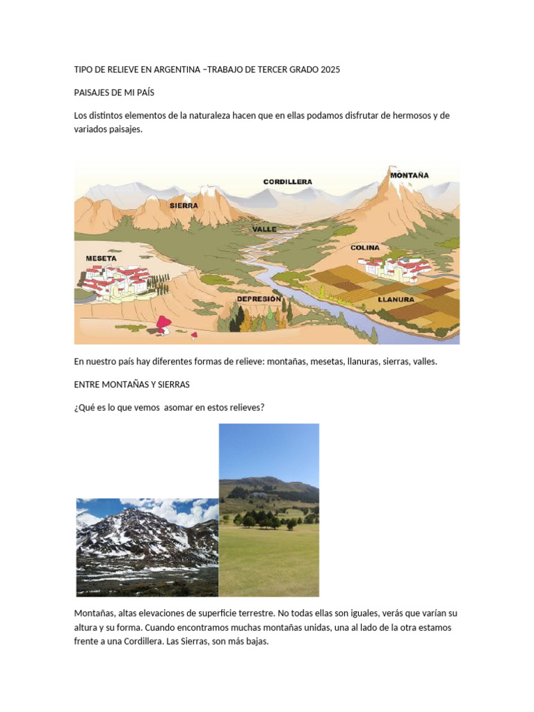 Tipo de Reliev e en Argentina | PDF