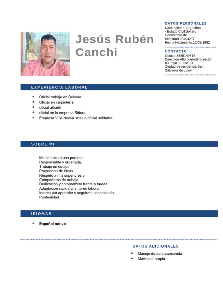 CV Ruben Canchi-2025 | PDF