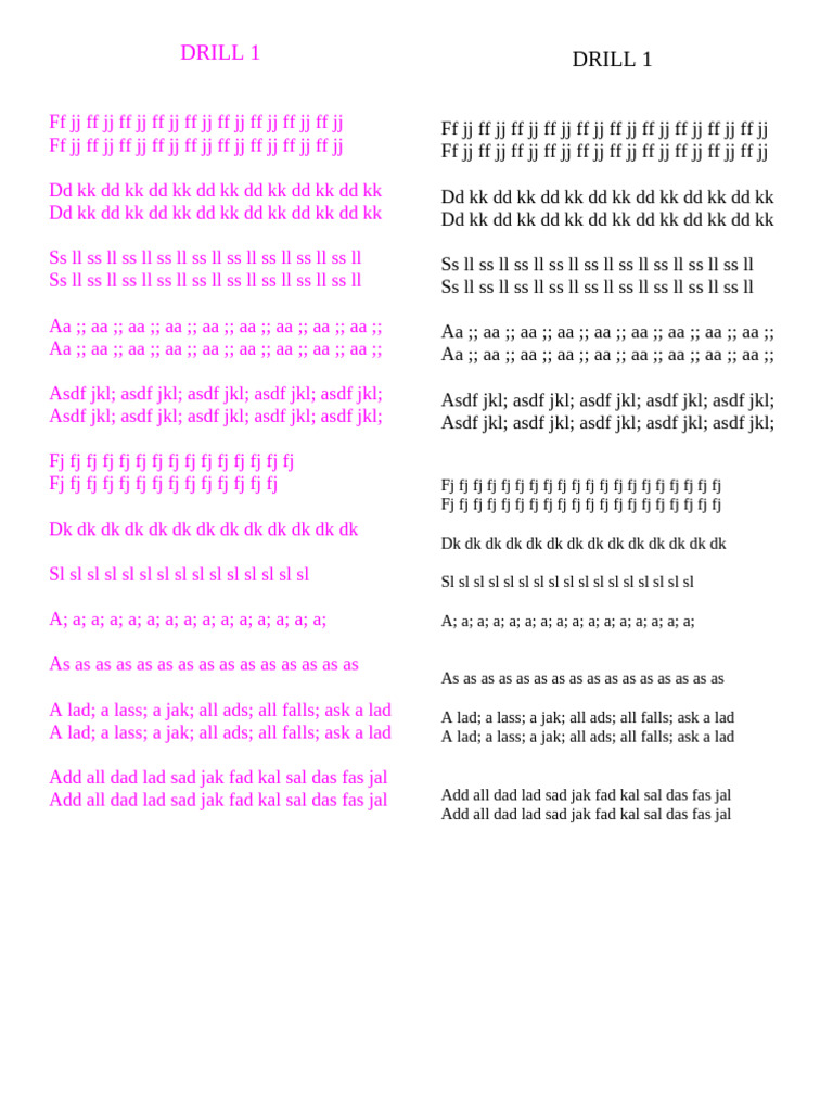 Drill 1 - Original (Done) | PDF