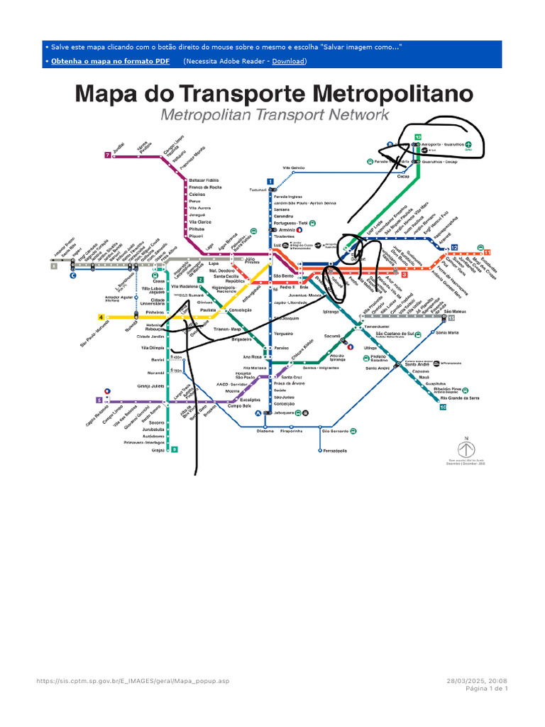 Mapa Do Transporte Metropolitano | PDF
