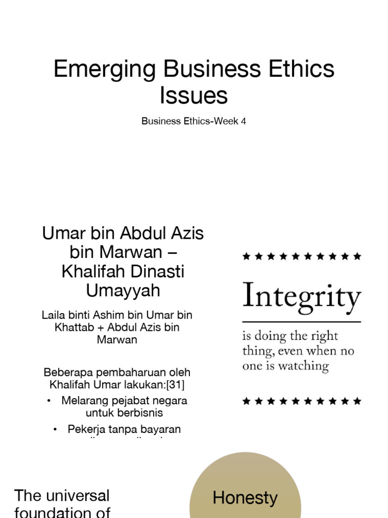 Week 4 - Emerging Business Ethics Issue | PDF