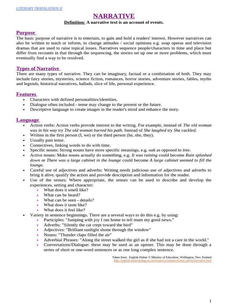 6 Narrative | PDF | Narrative | Adjective