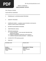 Format Kertas Kerja Program | PDF