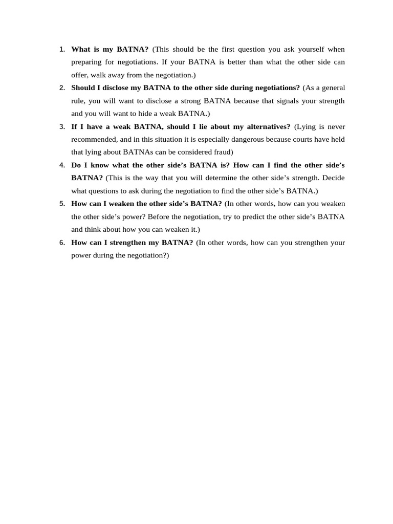 Developing The Negotiating Power | PDF