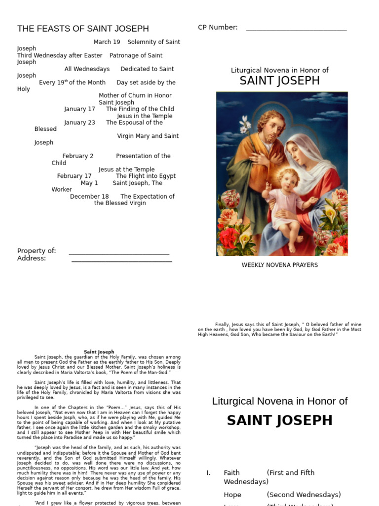 The Feasts of Saint Joseph | PDF | Saint Joseph | Jesus