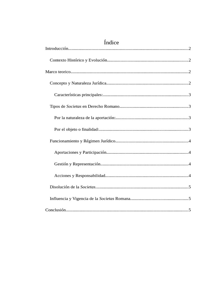 Evolución de la Societas en Derecho Romano | PDF | Sociedad de ...