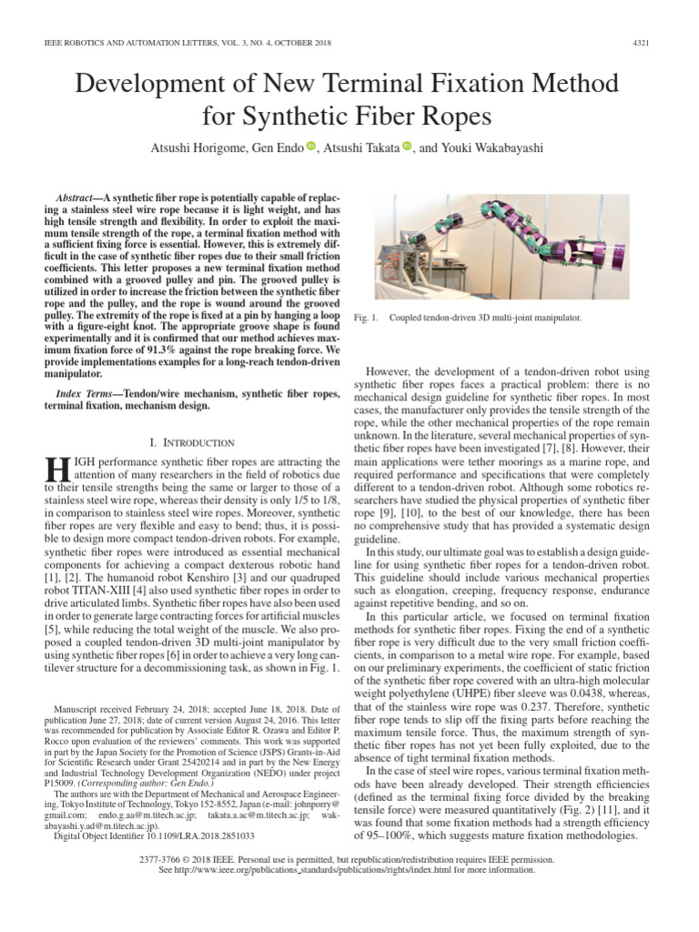 Development of New Terminal Fixation Method For Synthetic Fiber Ropes ...