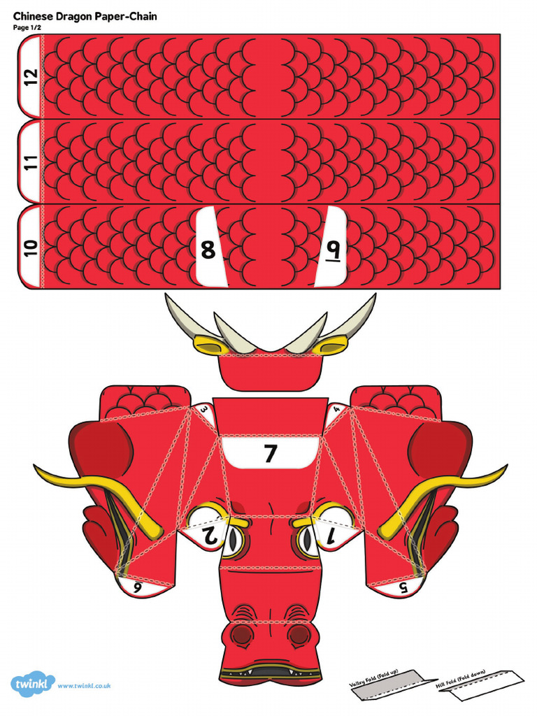 T T 16425 Chinese Dragon Paper Chain Craft Ver 1 | PDF