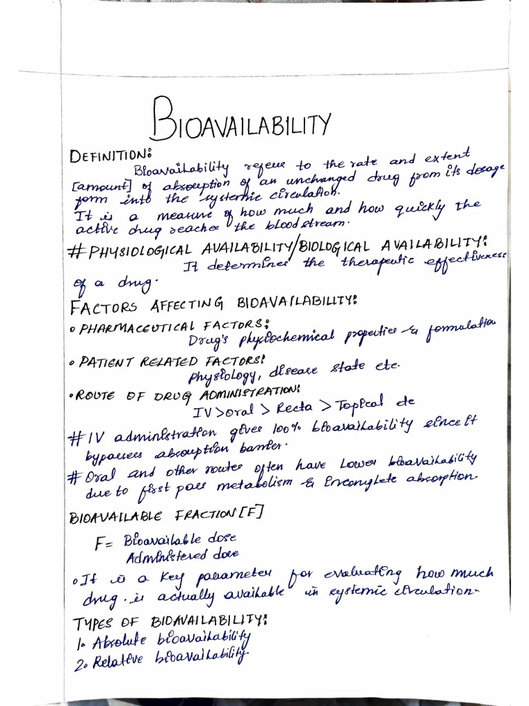 Bio Availability | PDF